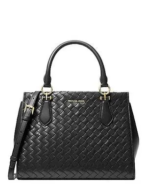 Michael Kors Woven Satchel - Black