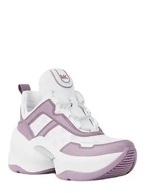 Michael Kors Olympia Logo Debossed Trainer - Purple