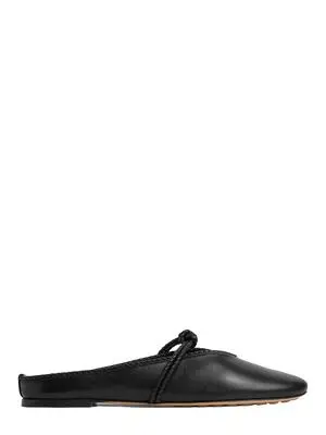 Bottega Veneta Lambskin Mary Jane Mules - Black