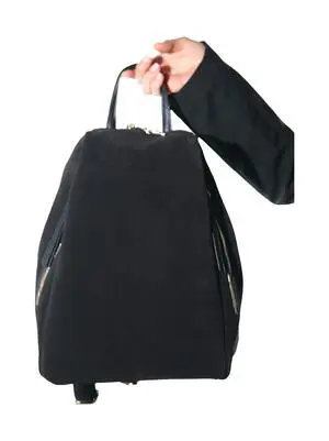 FOREVER & ALWAYS SHOES Josh Leather Backpack - Black Suede