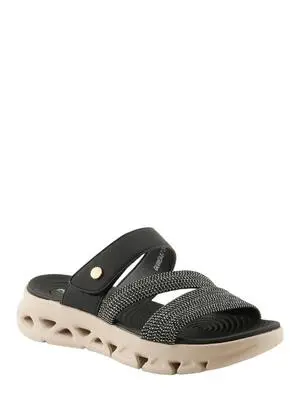SPRING STEP SHOES Galvanesa Platform Slide Sandal - Black