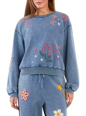 BILLY T In Full Bloom Sweatshirt Denim