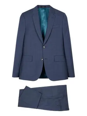 Paul Smith The Soho Tailored-fit Puppytooth Wool Suit - Blue