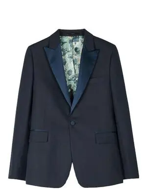 Paul Smith The Soho Tailored-fit Navy Linen Evening Blazer - Blue