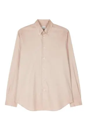 Paul Smith Tan Yarn-dye Brushed Cotton Twill Shirt - Brown