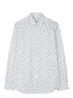 Paul Smith Tailored-fit 'small Floral' Print Shirt - White