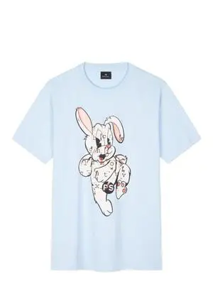 Paul Smith Sky 'bunny' Print T-shirt - Blue