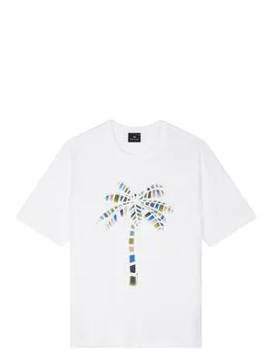 Paul Smith Palm Tree' Print T-shirt - White