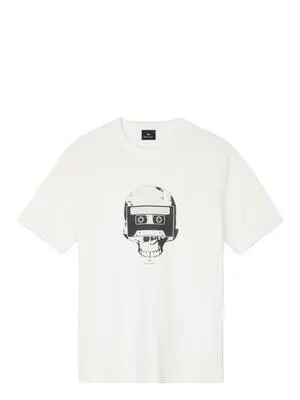 Paul Smith Skull Tape' Print T-shirt - White