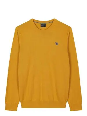 Paul Smith Organic Cotton Zebra Logo Sweater - Yellow