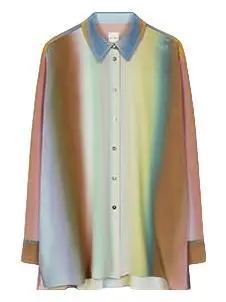 PAUL SMITH Silk Smith Stripe Ombre Shirt