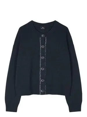 Paul Smith Knitted Merino-blend Cardigan - Blue
