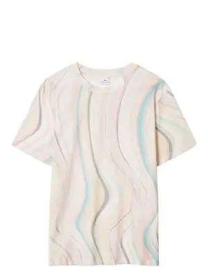 Paul Smith Faded Swirl Cotton T-shirt - Multicolour