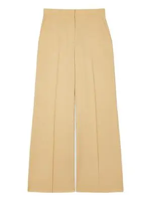 Paul Smith Muted Wool Wide-leg Trousers - Yellow