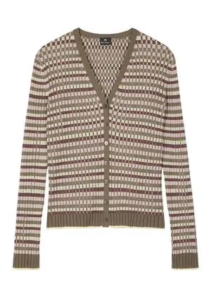 Paul Smith Ribbed V-neck Cardigan - Green