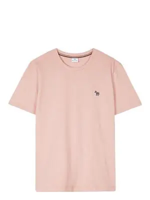 Paul Smith Light Zebra Logo Cotton T-shirt - Pink
