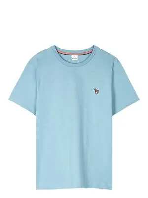 Paul Smith Steel Zebra Logo Cotton T-shirt - Blue