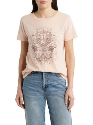 Lucky Brand Cotton Graphic T-shirt - Evening Sand