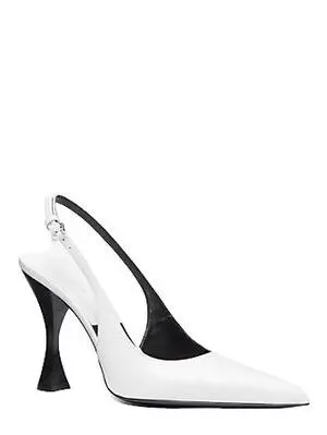 Michael Kors Isabella Leather Slingback Pump - White