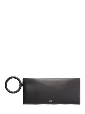 TOM FORD Leather Wristlet Clutch - Black