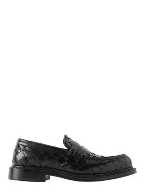 Bottega Veneta James Intrecciato Leather Loafers - Black