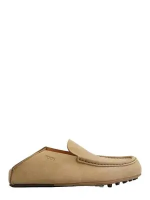 TOD'S Suede Slipper Loafers - Neutrals