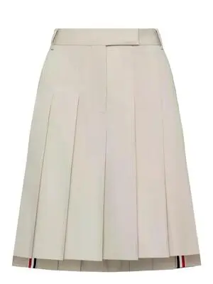 Thom Browne Pleated Mini Skirt - Neutrals