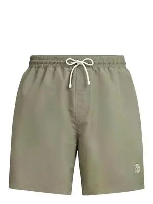 Brunello Cucinelli Logo Swim Shorts - Green