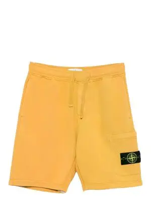 Stone Island Patch Drawstring Shorts - Yellow