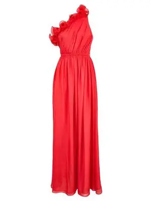 LEO LIN Jenni One-shoulder Maxi Dress - Red