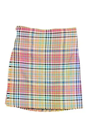 VIVIENNE WESTWOOD Plaid Frayed Skirt - Neutrals