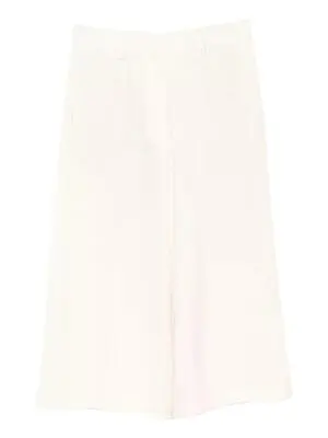 FORTE_FORTE Cropped Wide-leg Trousers - Neutrals