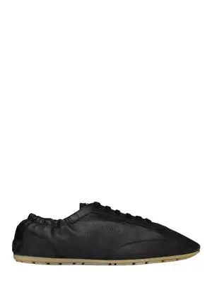 Saint Laurent Lewis Elasticised-heel Leather Sneakers - Black