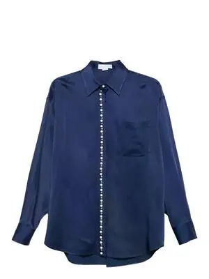 Stella McCartney Pearl-embellished Pocket Shirt - Blue