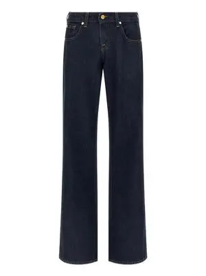 7 For All Mankind Contrast Stitching Five-pocket Jeans - Blue