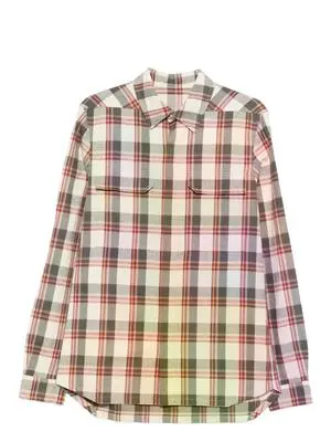 Rick Owens Plaid Flannel Shirt - Neutrals
