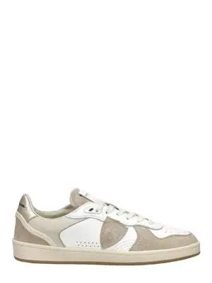 Philippe Model Logo-patch Panelled Sneakers - Neutrals
