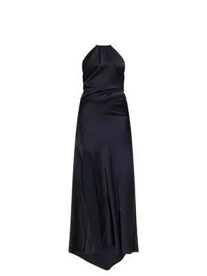 Victoria Beckham Chain Halter Gown - Blue