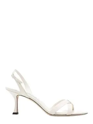JIMMY CHOO Criss-Cross Strap Sandals Neutrals