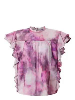 MARANT ETOILE Daliyane Ruffled Blouse - Purple