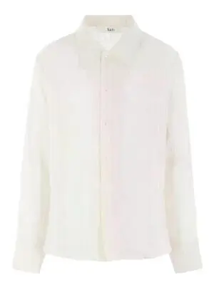 Séfr Point-collar Checked Shirt - Neutrals