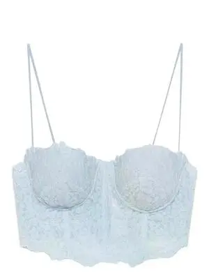 Ermanno Scervino Lace Spaghetti-strap Top - Blue