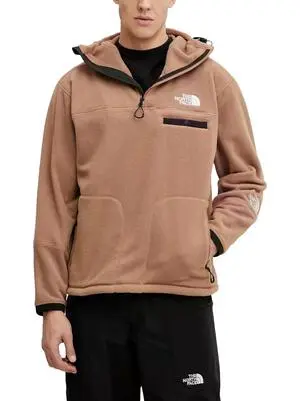 The North Face Hooded Quarter Zip Fleece - Brown