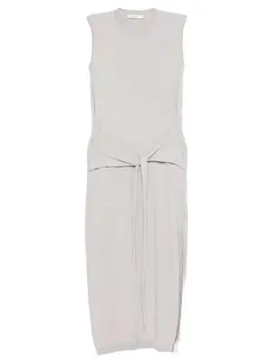 LEMAIRE Sleeveless Knotted Midi Dress - Grey