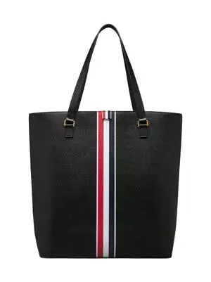Thom Browne Rwb Stripe Tote - Black