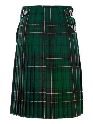 JW Anderson Plaid-patterned Pleated Skirt - Green