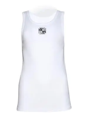 Vetements Biker Cross Logo Tanktop - White