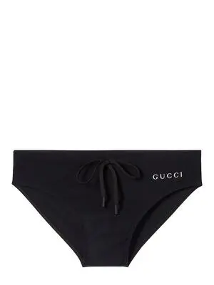 Gucci Logo Slip Swimwear - Blue