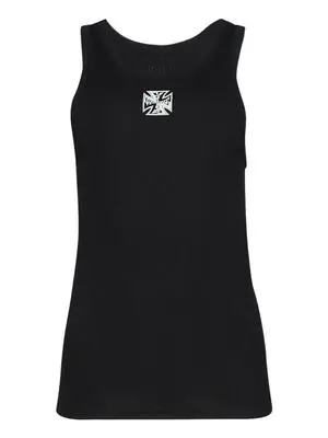 Vetements Biker Cross Logo Tank Top - Black