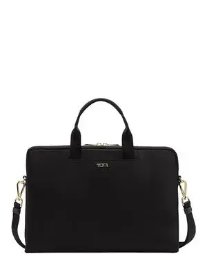 Tumi Dakota Laptop Crossbody - Black/gold
